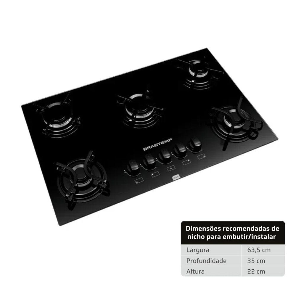 Cooktop a Gás 5 Bocas Brastemp Ative!,Micar Móveis